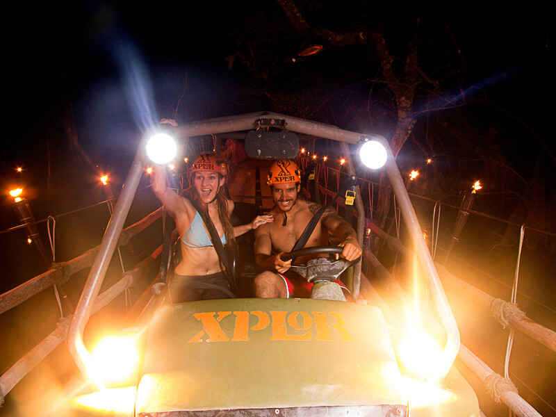 Xplor Fuego Tour - Zip Lines & An Underground River at Night!